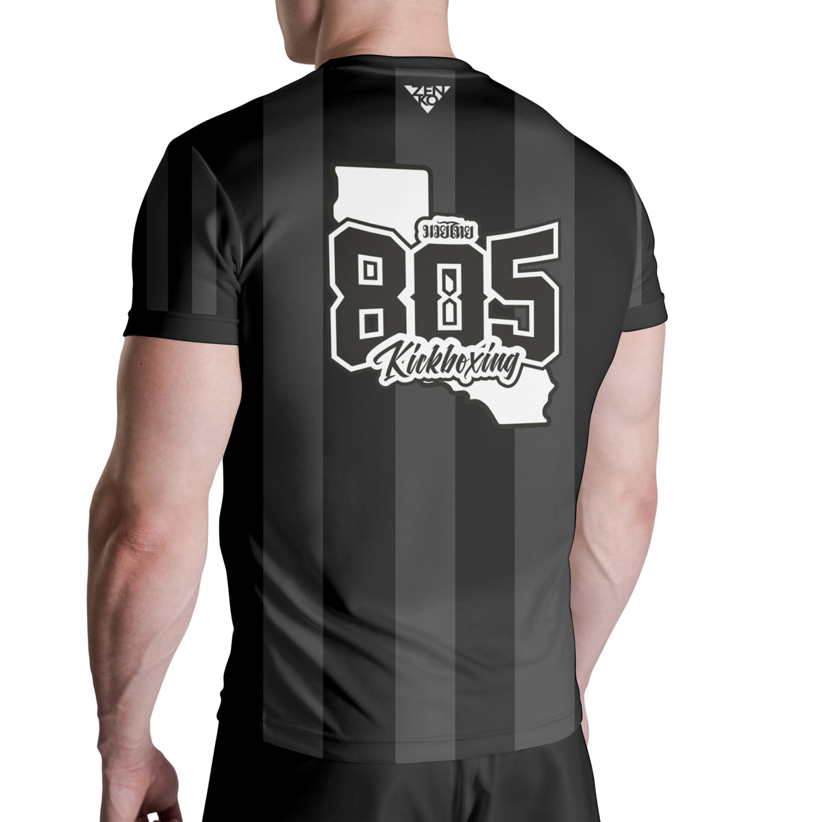 805 Kickboxing Striped Jersey Tee (Black/White) – ZENKO FIGHTWEAR™
