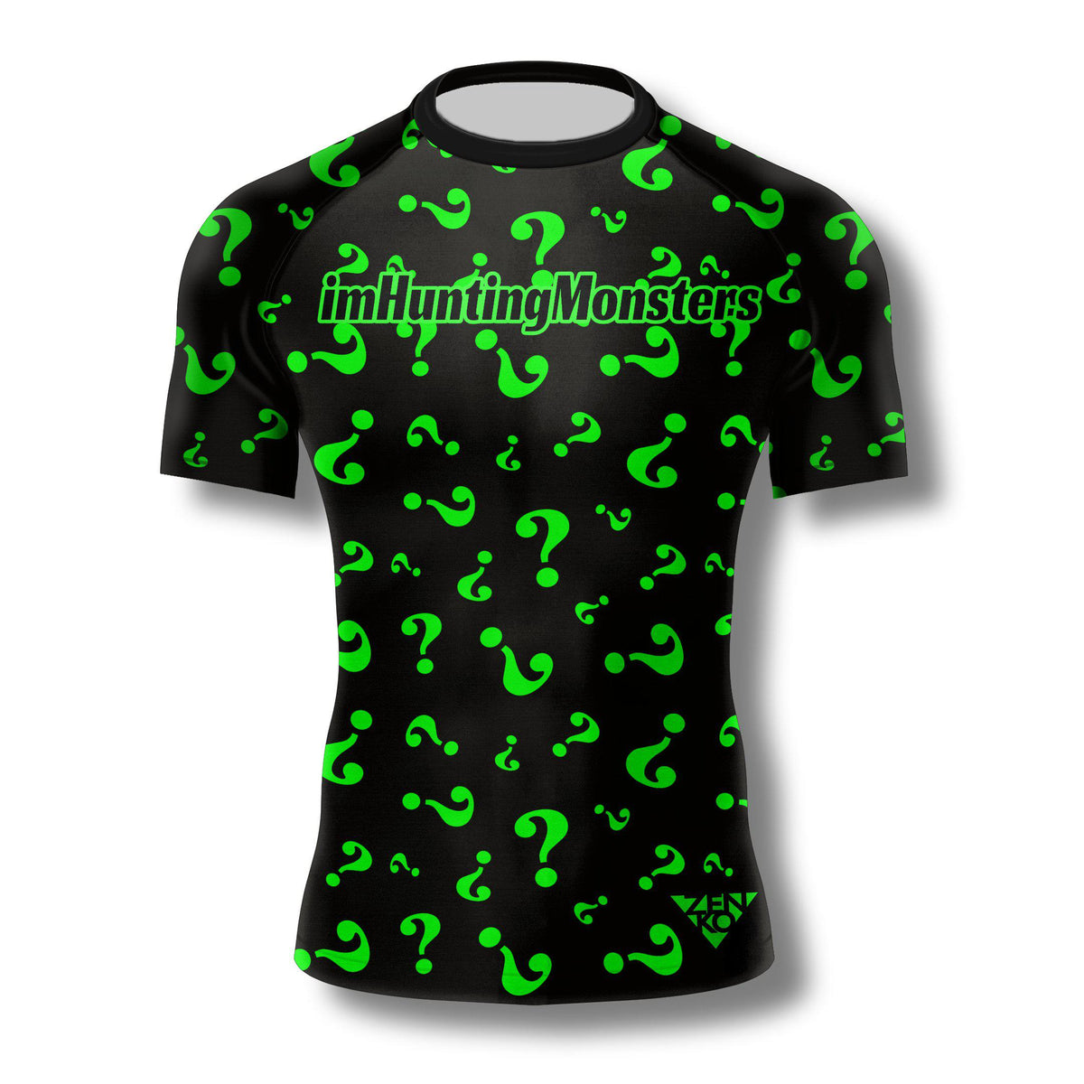 imHuntingMonsters Reversed Riddler Short Sleeve Rashguard – ZENKO ...